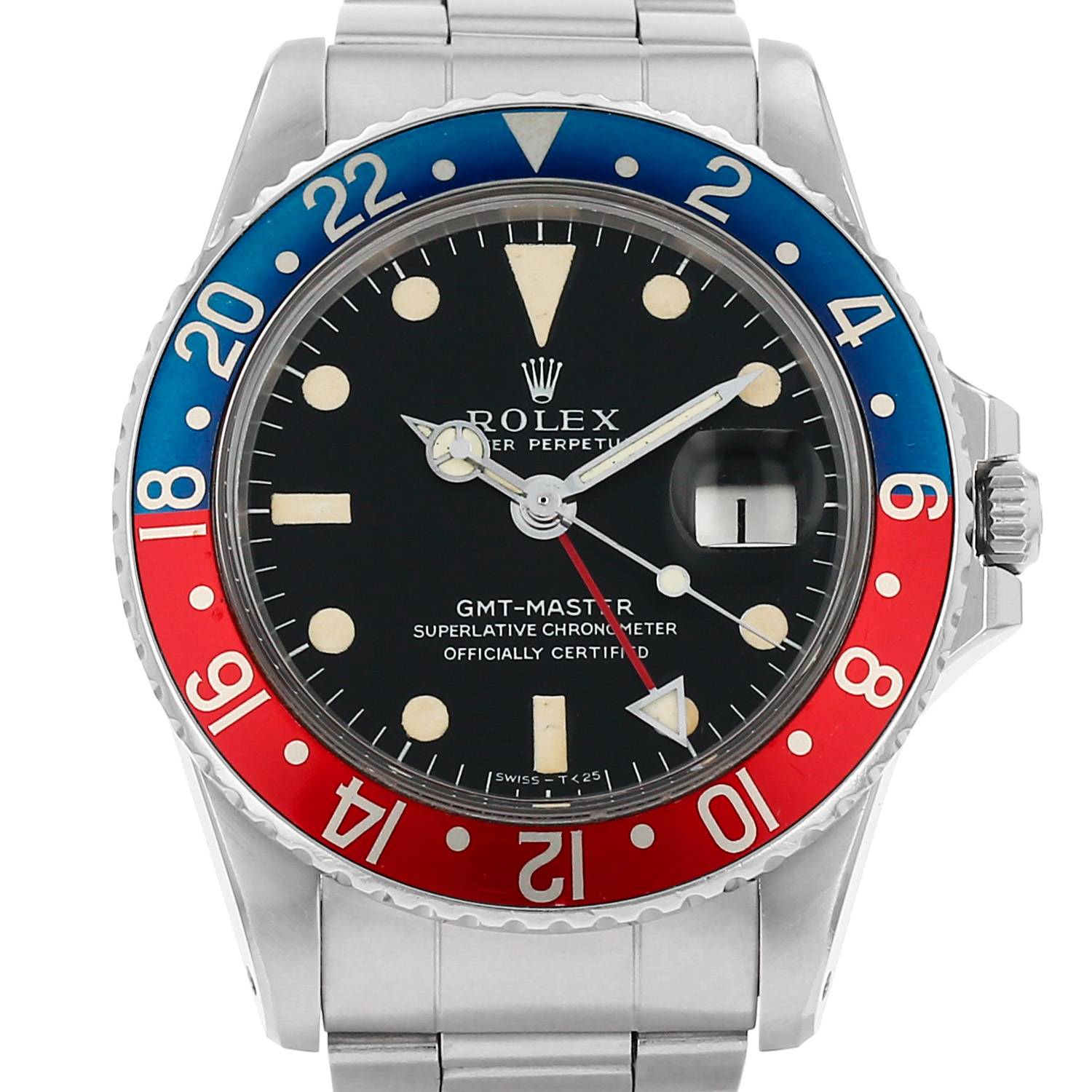 Rolex GMT-Master « Long E » Dial in stainless steel Ref: 1675 Circa 1967 - Great Gifts Club