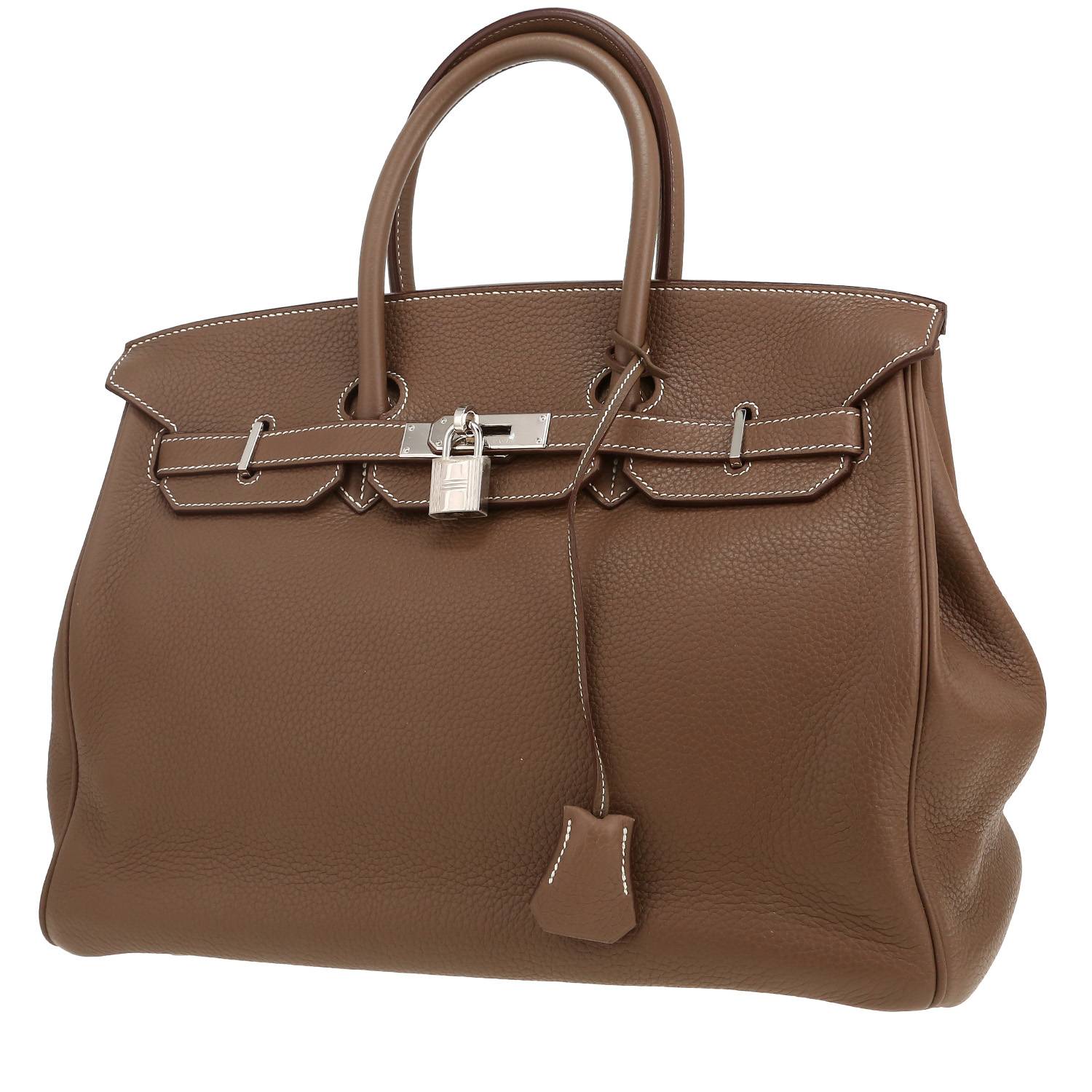 Hermès Birkin 35 cm handbag in etoupe togo leather - Great Gifts Club